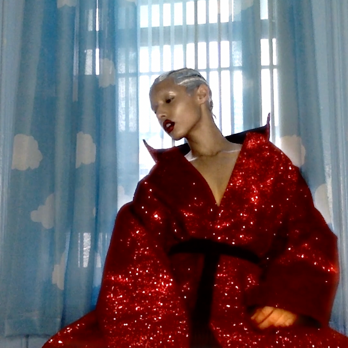 Jazzelle Zanaughtti Showstudio Nick Knight wearing Atelier Jivomir – Jivomir Domoustchiev
